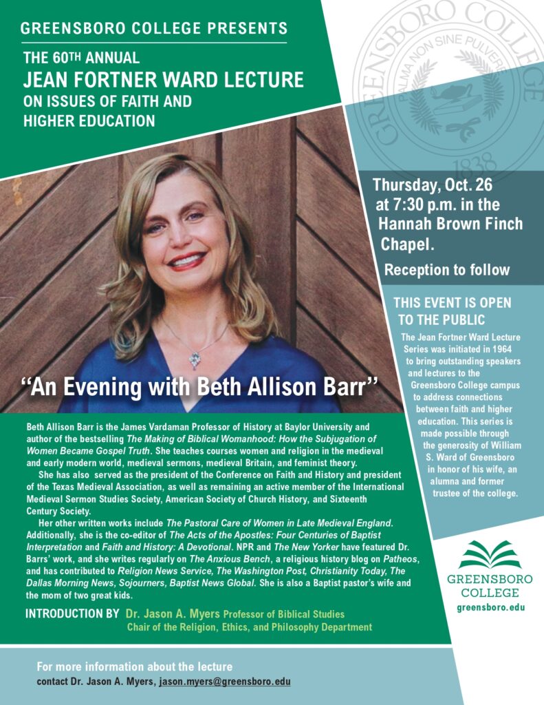 Greensboro College to Host Ward Lecturer, Best-Selling Author and ...