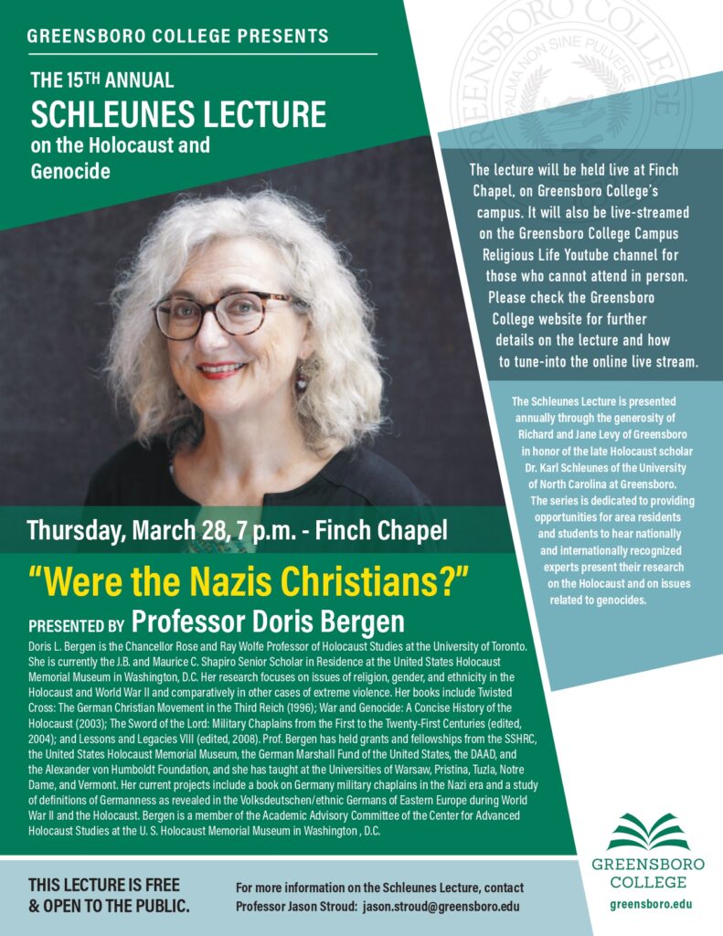 Greensboro College Invites Community to 15th Annual Schleunes Lecture ...